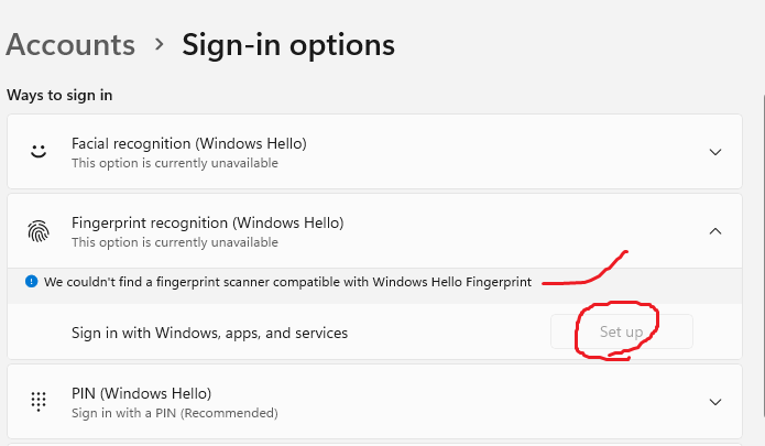Finger print scanner not working or showing in device manage... - HP ...