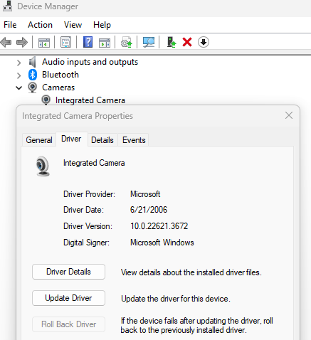 Built-in camera not working - HP Support Community - 9312193