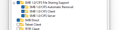 Solved: newest hardware requires SMB 2 min but NAS is SMB 1, so I ca ...
