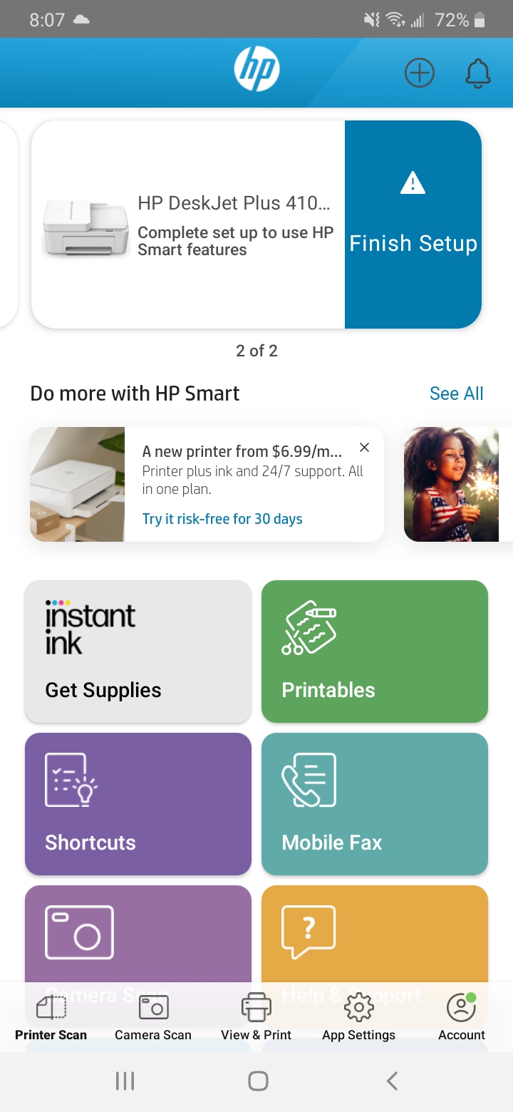 How do i finish my HP printer set up - HP Support Community - 9104778