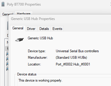 Solved: Why is your Poly Lens BT700 installing in Windows as a USB c ...