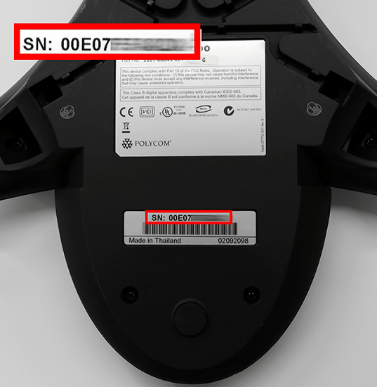 How to find the Serial Number on Poly IP conference phones - HP Support ...