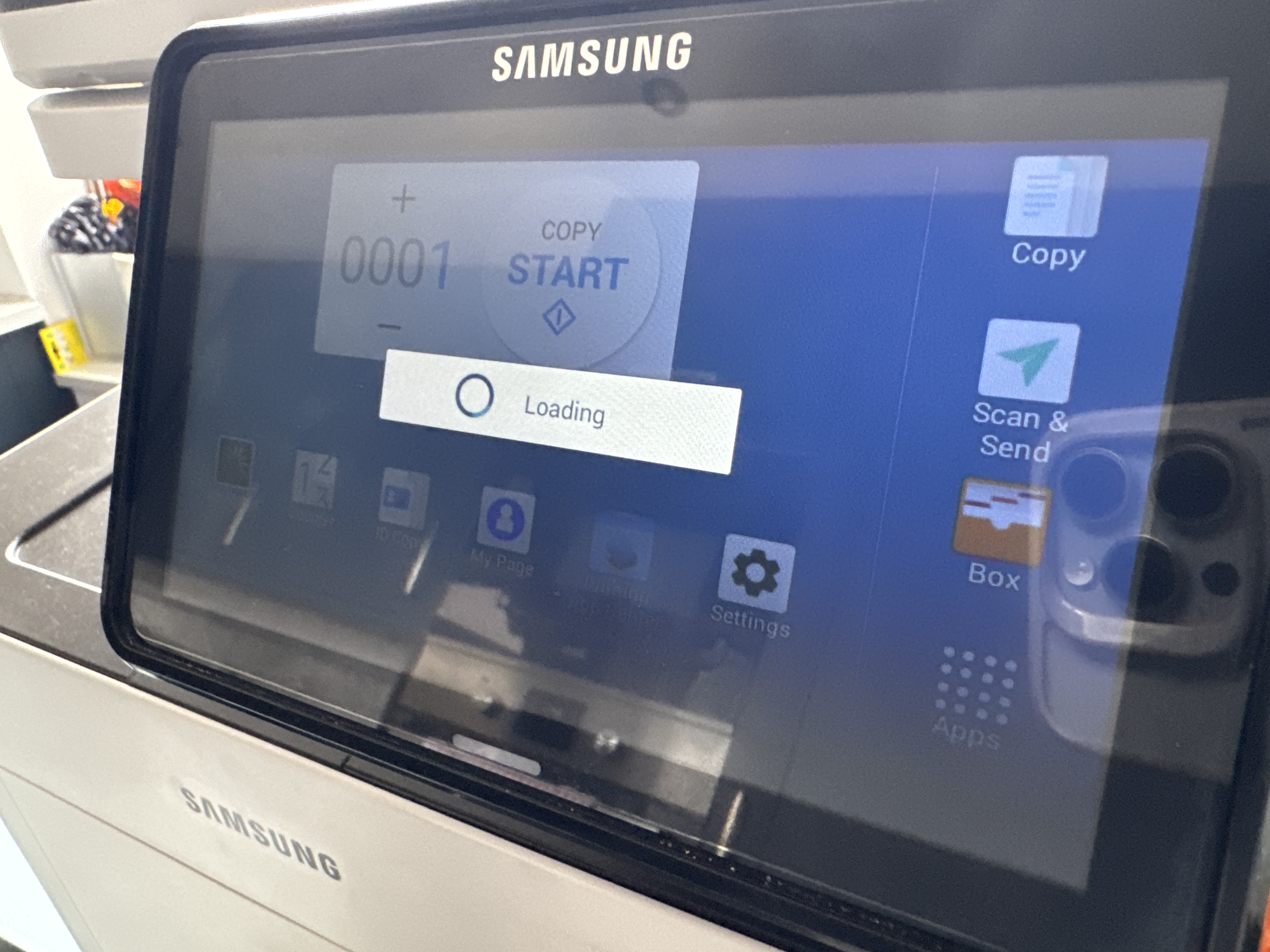 Samsung Pro-Express C4060FX stuck on loading screen - HP Support ...