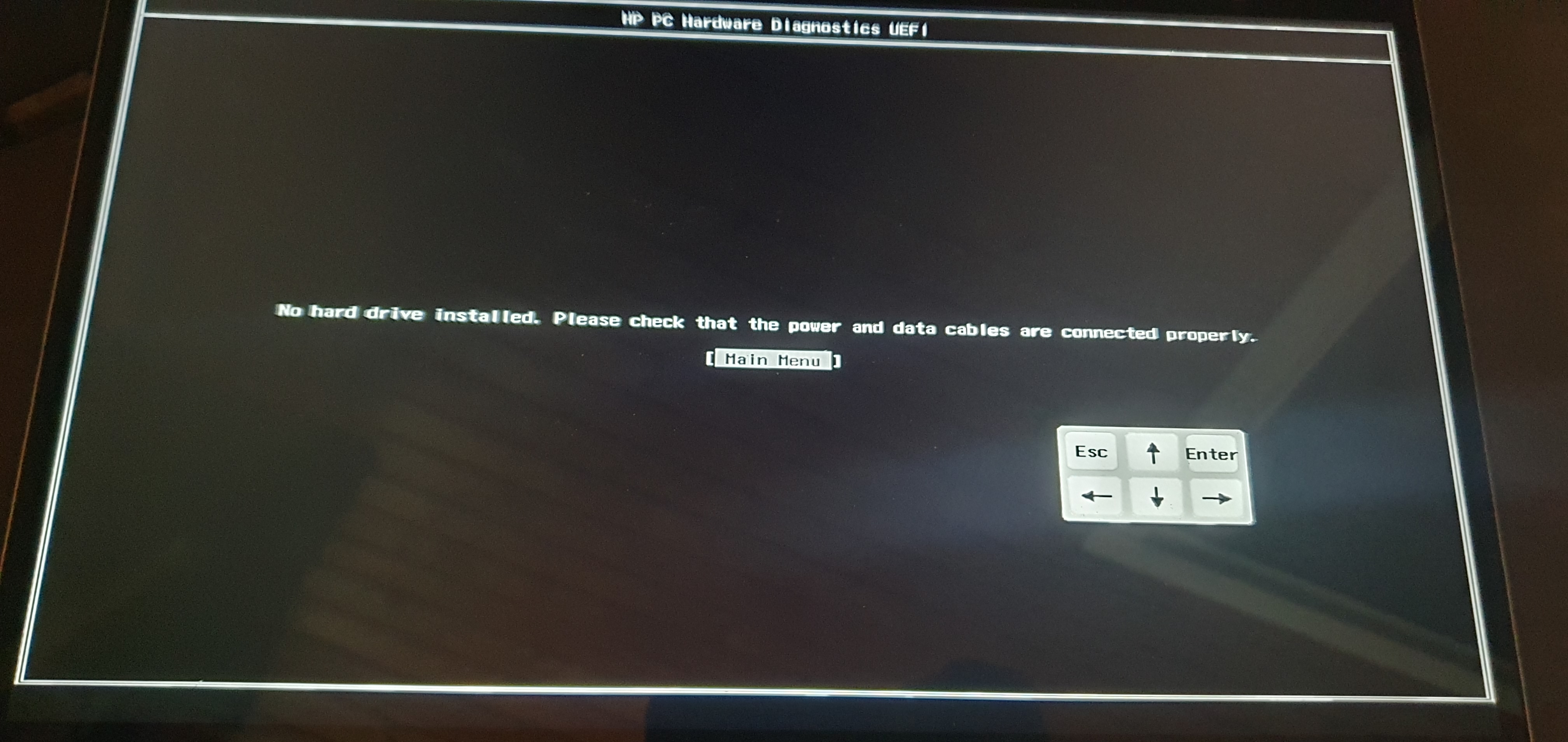 No hard drive installed. Please... - HP Support Community - 9120558