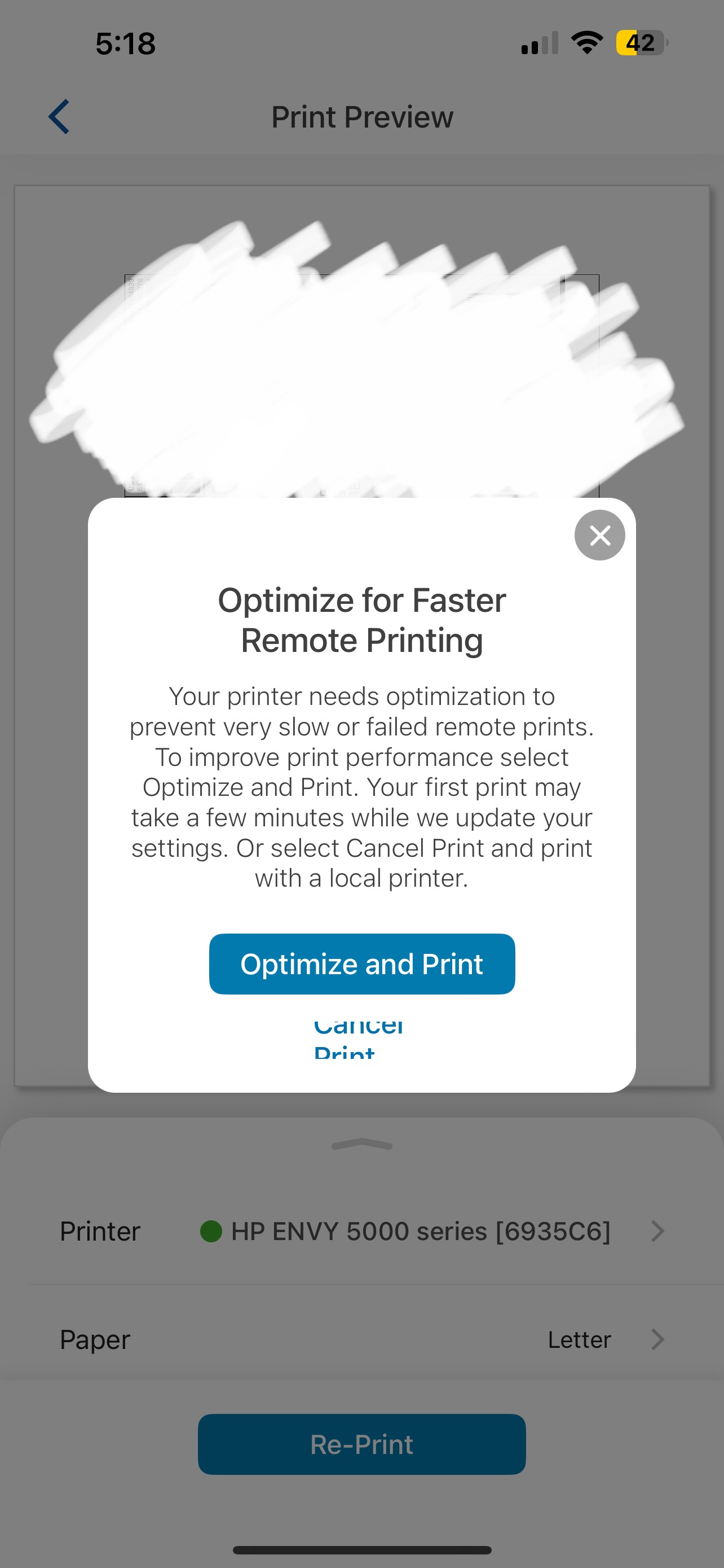 My Hp Envy 5070 printer is not letting me print though my ph... - HP ...
