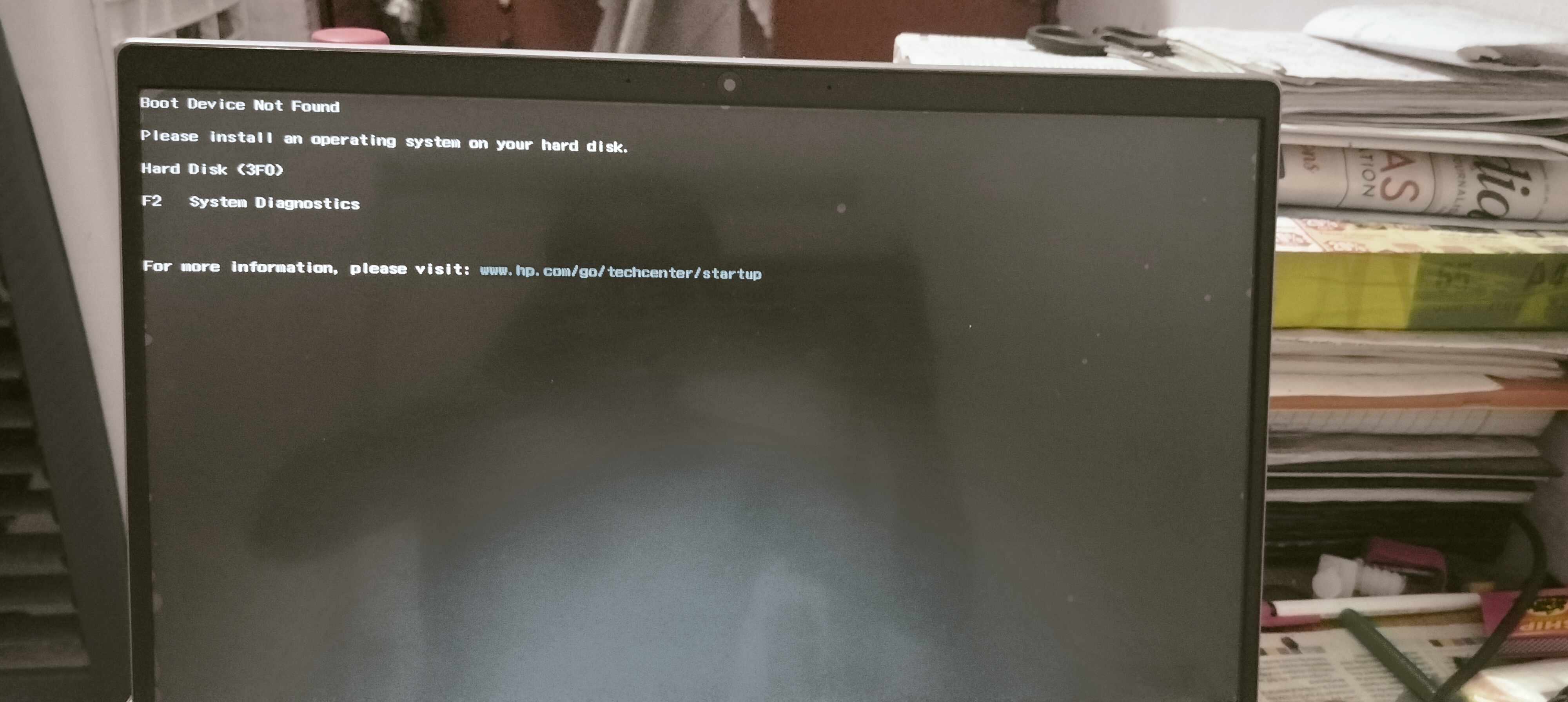 No boot device found - HP Support Community - 9128277