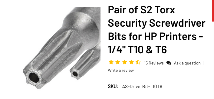 Screw driver for Hp519 printer - HP Support Community - 9129054