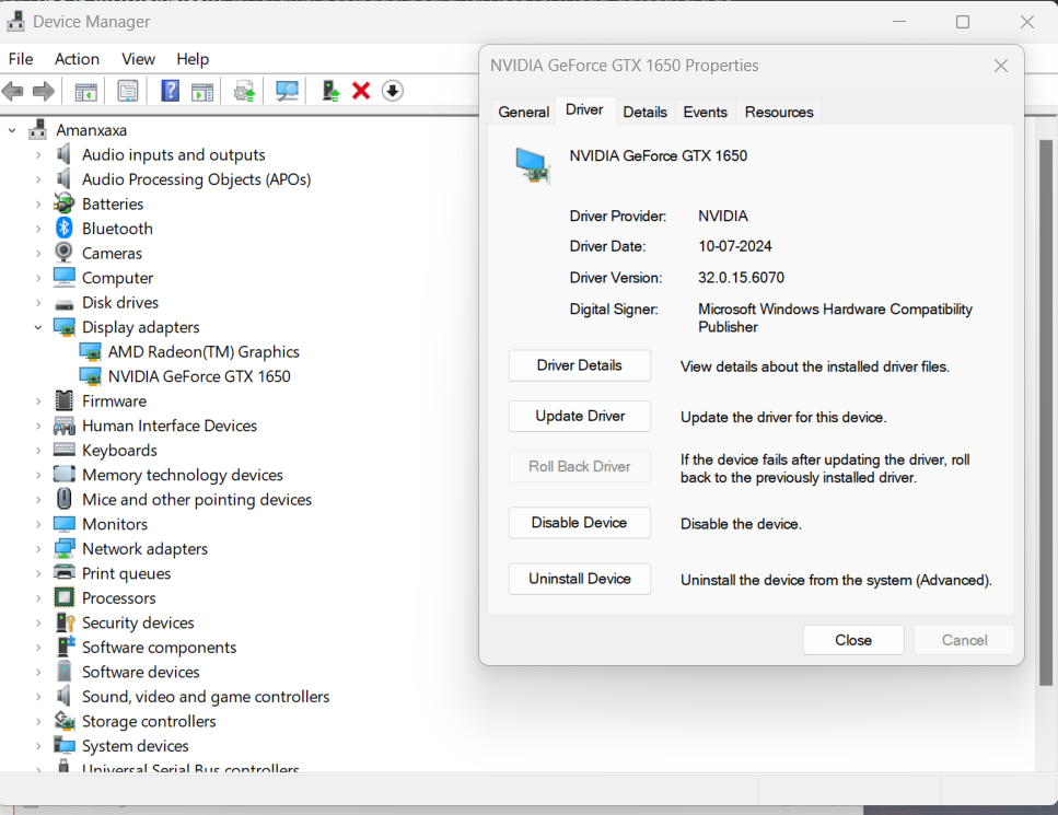 my display adapter is not changing from inbuild graphic card... - HP ...