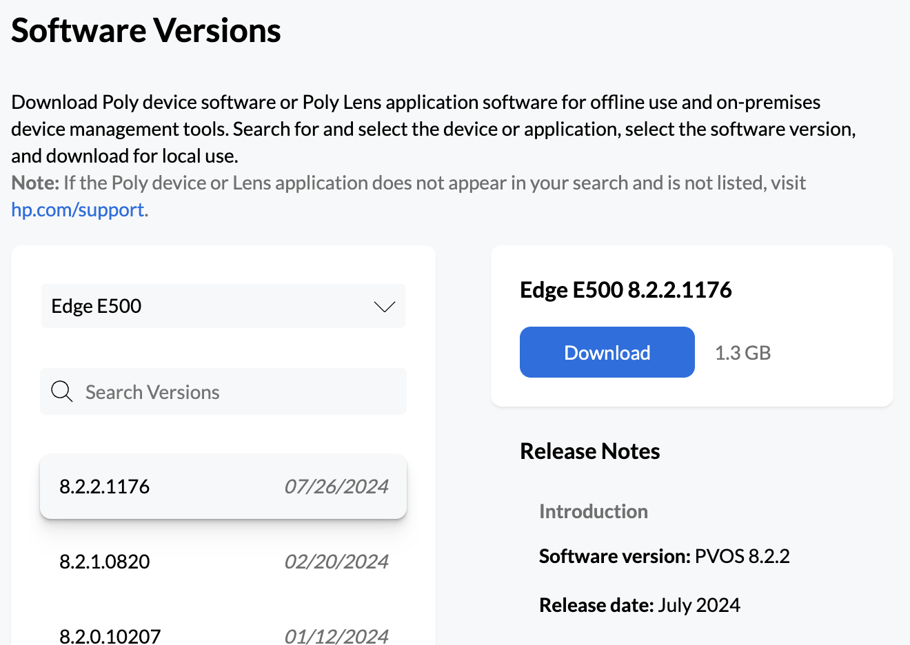 [Software] Poly Edge E PVOS 8.2.2 - HP Support Community - 9136326