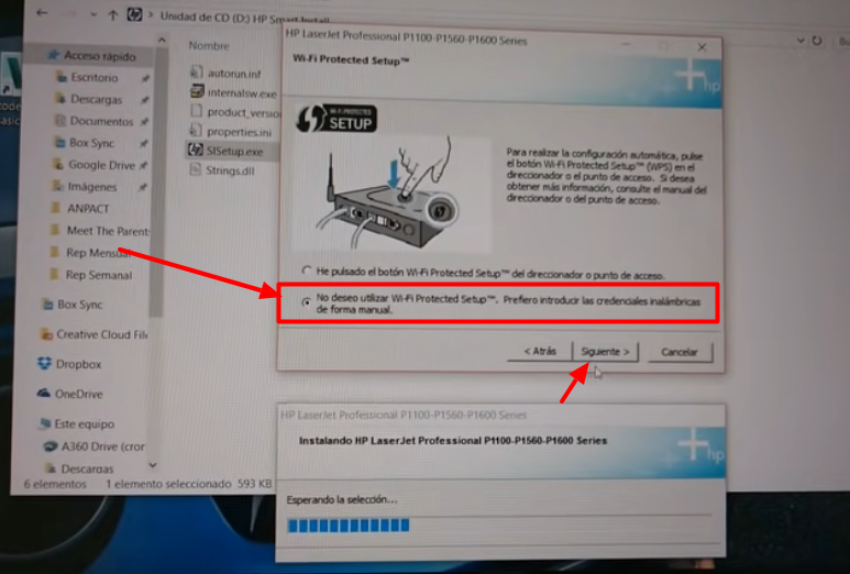 p1102w driver can't find wps to install through wifi - HP Support ...