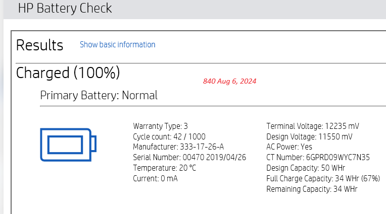 Battery capacity showing sudden changes - HP Support Community - 9142787