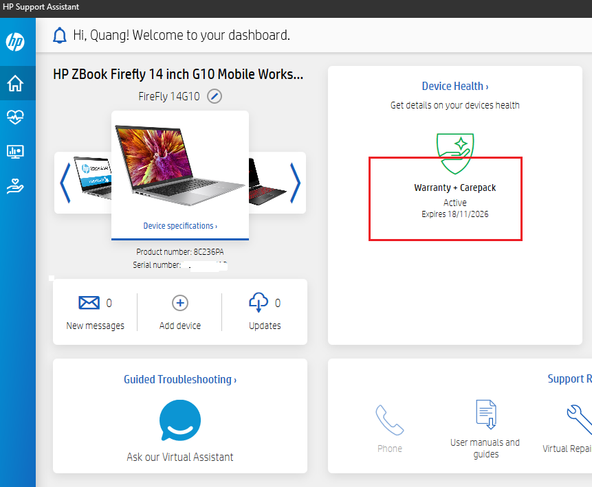 why i can't see my warranty package? - HP Support Community - 9142863