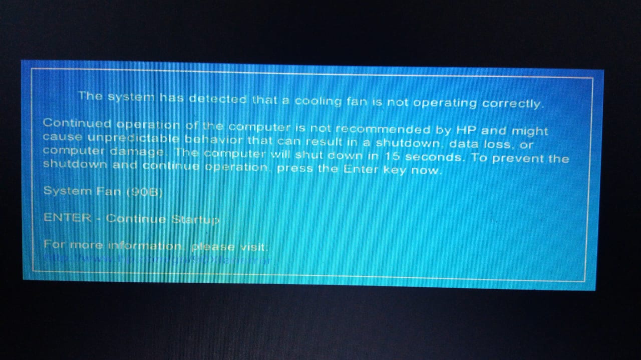 HP Laptop PC 15-dw3000 (31R09AV) Cooling fan 90b error - HP Support ...