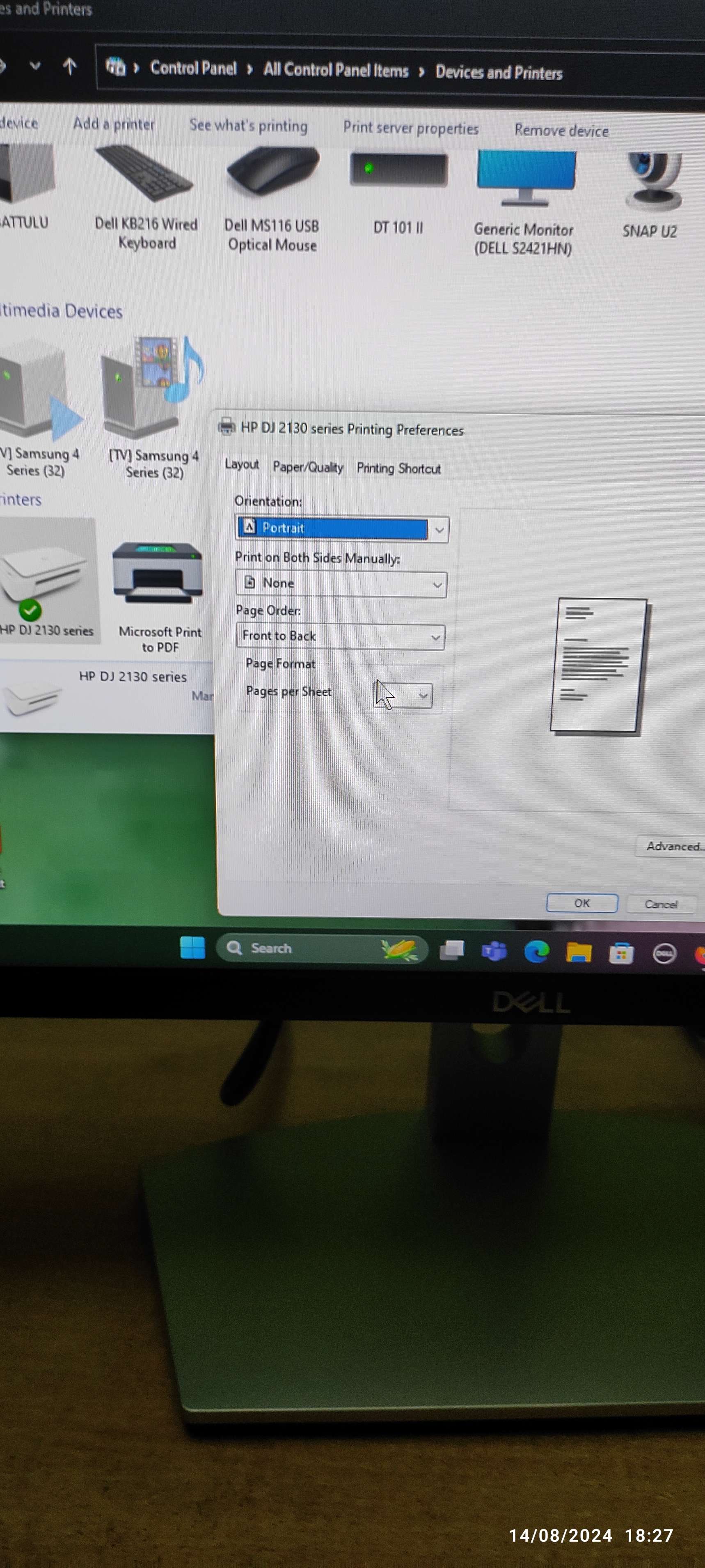 Solved: my hp 2130 printer, prints last page first and first page la ...