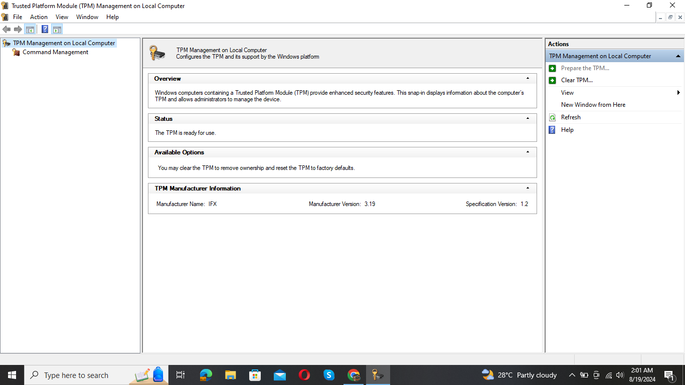 I need to update my tpm to 2.0, my manufacturer is ifx, and ... - HP ...