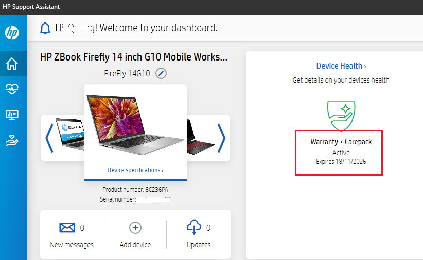 Registering device - HP Support Community - 9160254