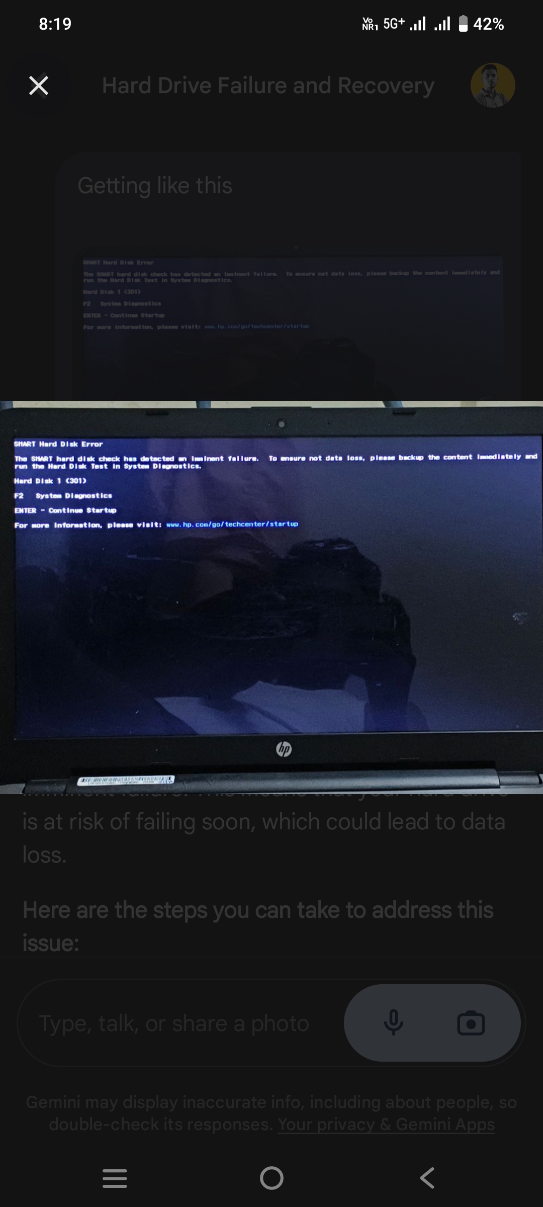 Harddisk error 3F0 - HP Support Community - 9165435