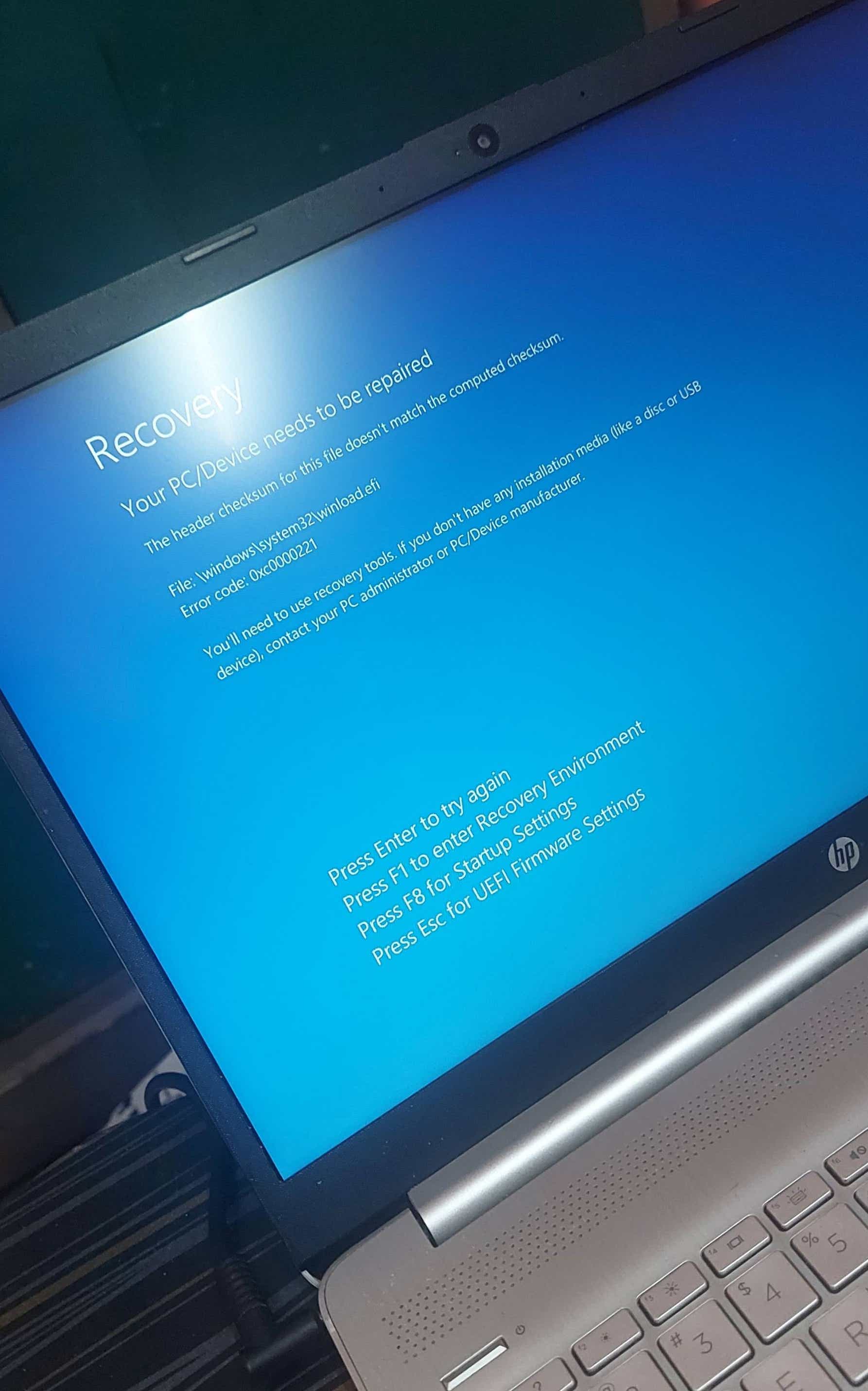 Continuous comping Blue screen - HP Support Community - 9165919