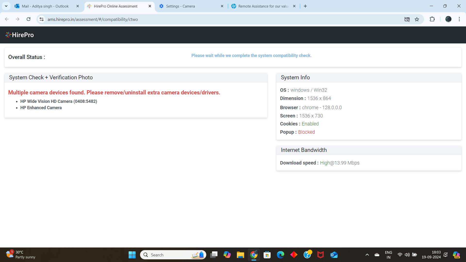 I want to remove HP enhanced camera which is showing in site... - HP ...