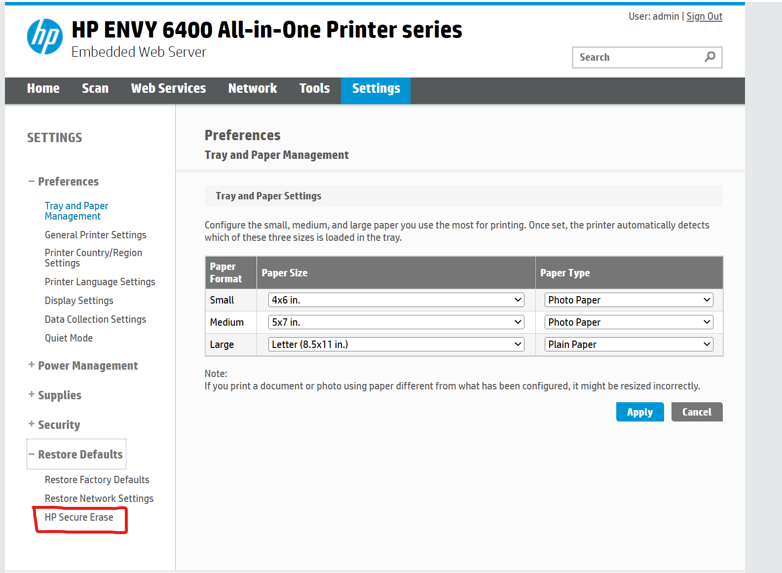 All lights on HP6455e blinking, says E6 but there is no pape... - HP ...