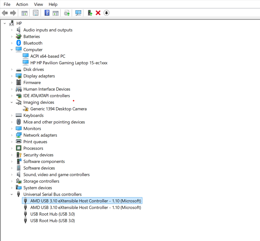 HP Pavilion Gaming 15-ec1024ax missing Camera driver after f... - HP ...
