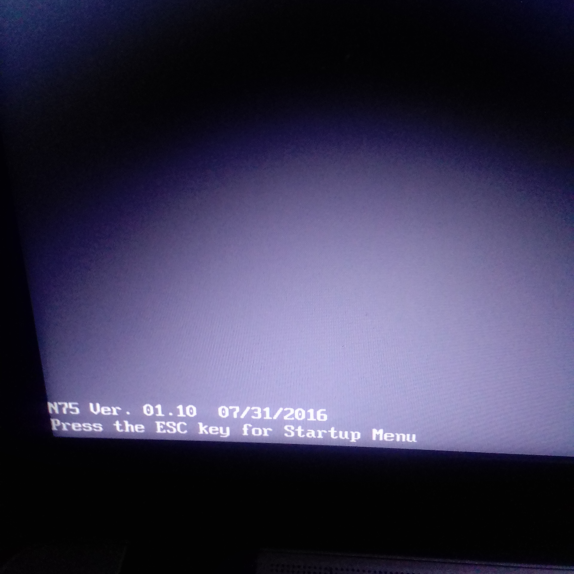 press esc key for startup menu - HP Support Community - 9190516
