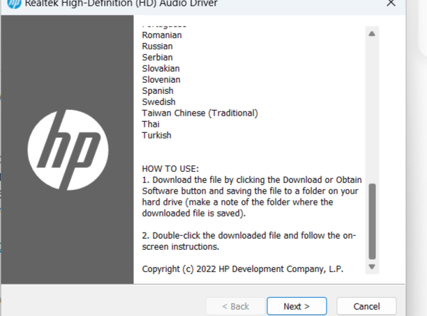 RealTek HD Driver downloaded and installed but not recognniz... - HP ...