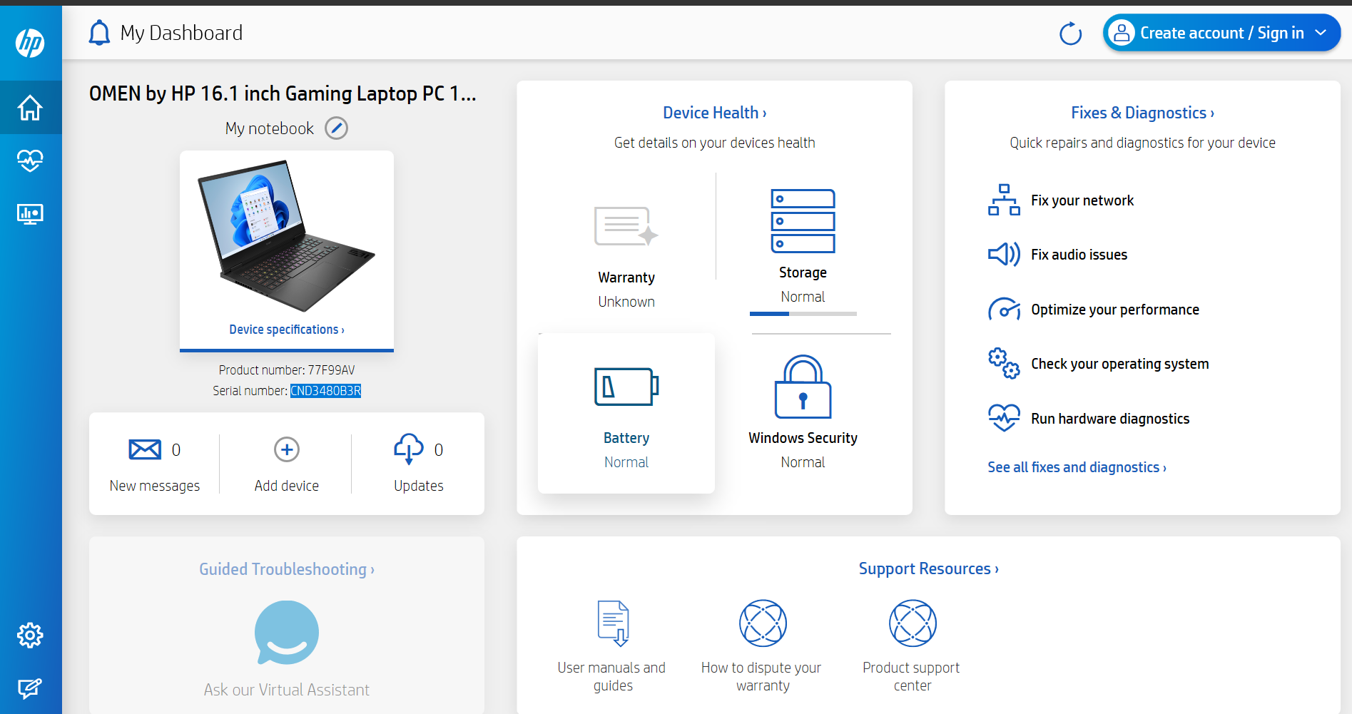 Unable to Check Warranty Period and Laptop Not Charging Whil... - HP ...