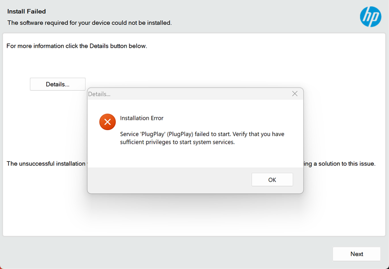 Plugplay Error on HP Deskjet 2810e - HP Support Community - 9209210
