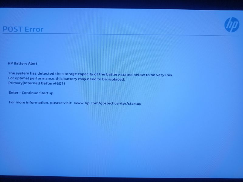 POST error after sleep mode - HP Support Community - 9215827