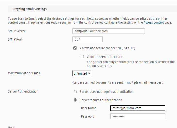 Scan to Email is not working anymore - HP Support Community - 9221345