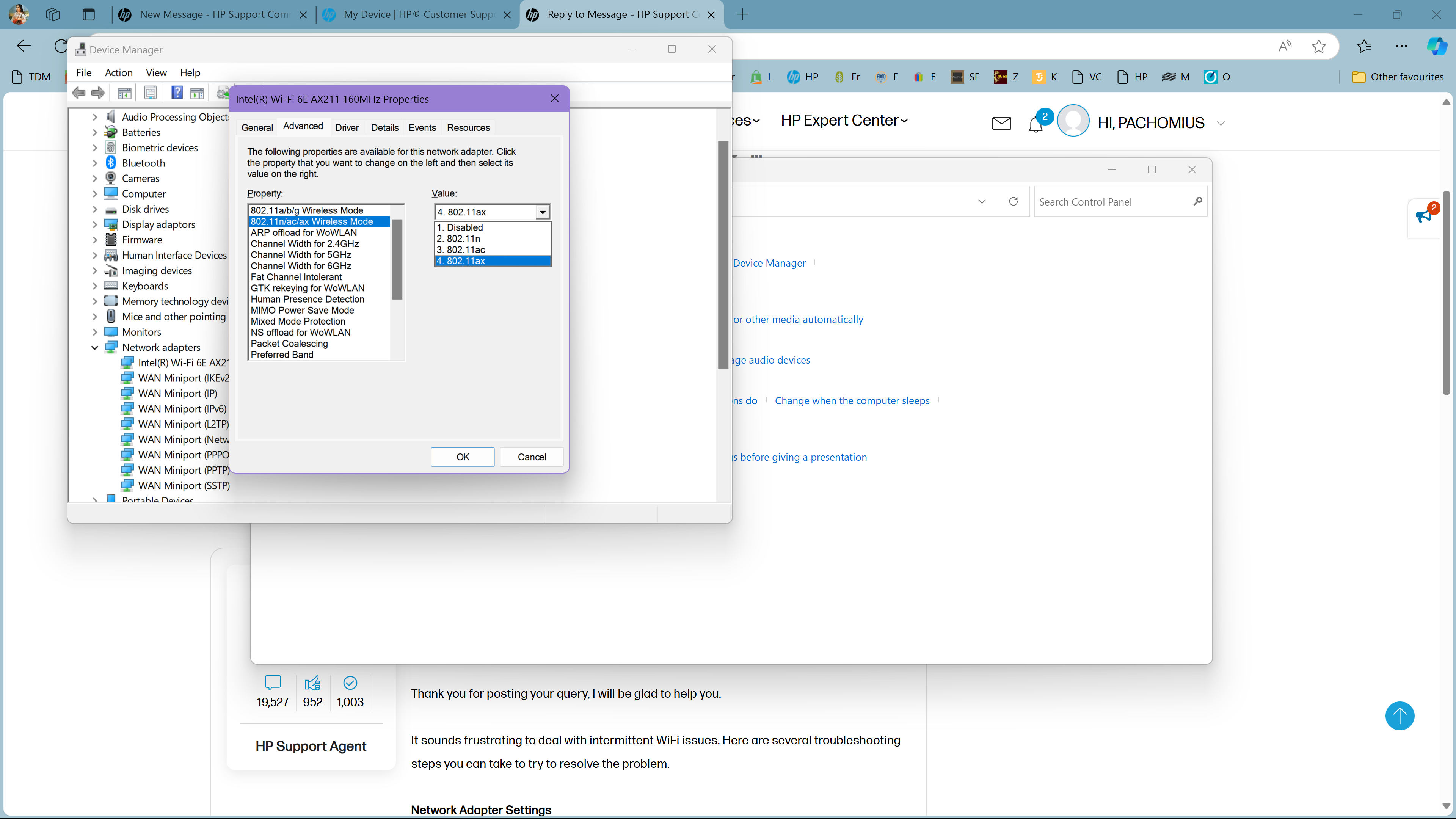 Solved: WiFi connection problem - HP Support Community - 9218616