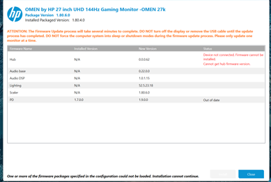 Update OMEN 27K Monitor Firmware - HP Support Community - 9223404