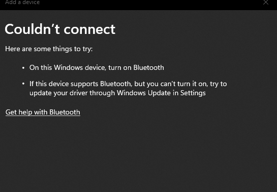 Solved: Couldn't Connect Bluetooth - HP Support Community - 9226166
