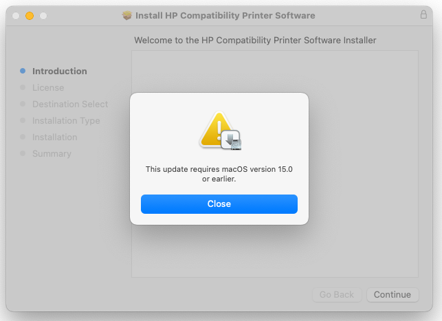Solved: HP Start cannot find printer software for macOS Sequoia 15.0 ...
