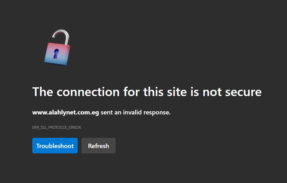 How do you solve ERR_SSL_PROTOCOL_ERROR (The Connection for ... - HP ...