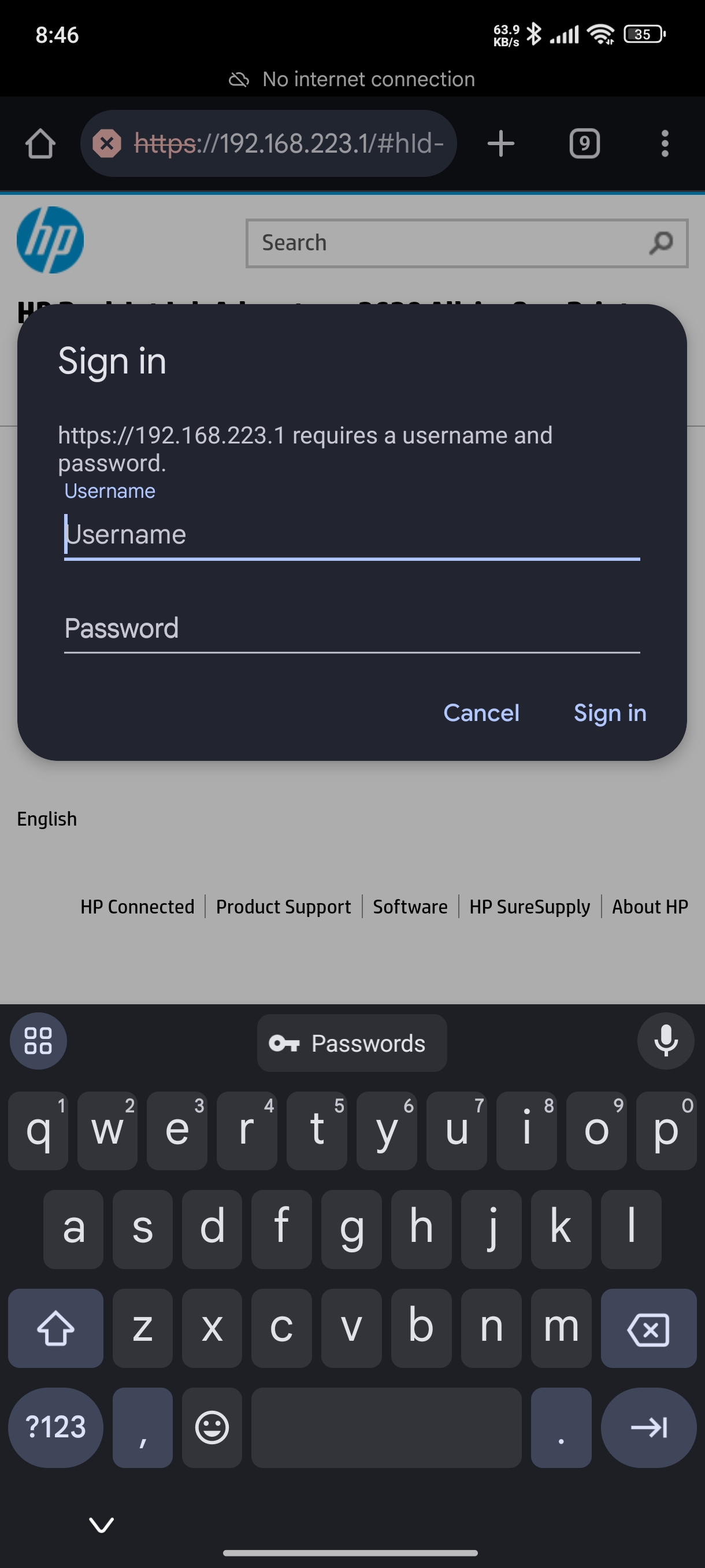 Username and password of EWS ? - HP Support Community - 9241250