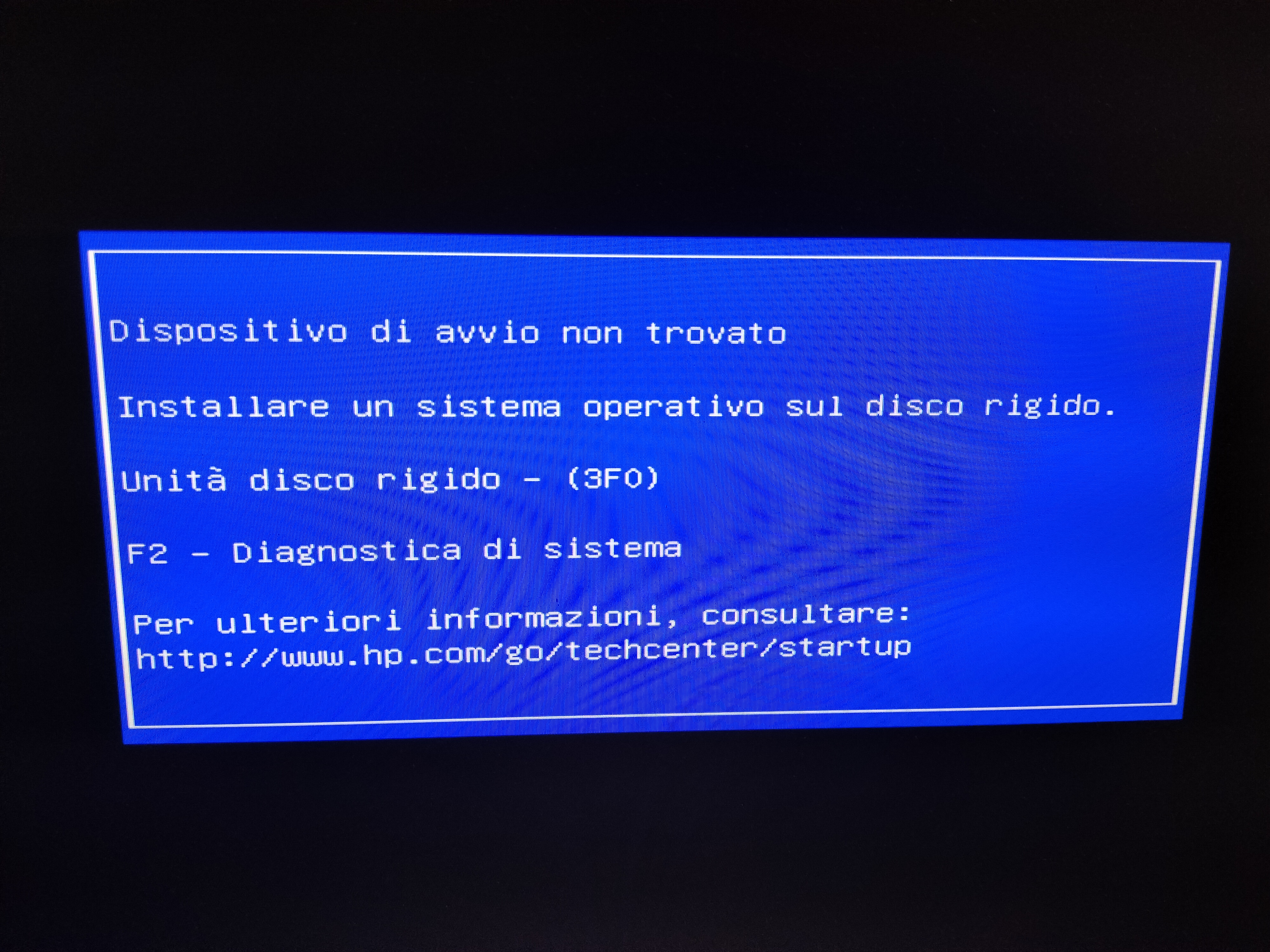 Solved: Error 3F0 ....No Boot drive found... - HP Support Community ...