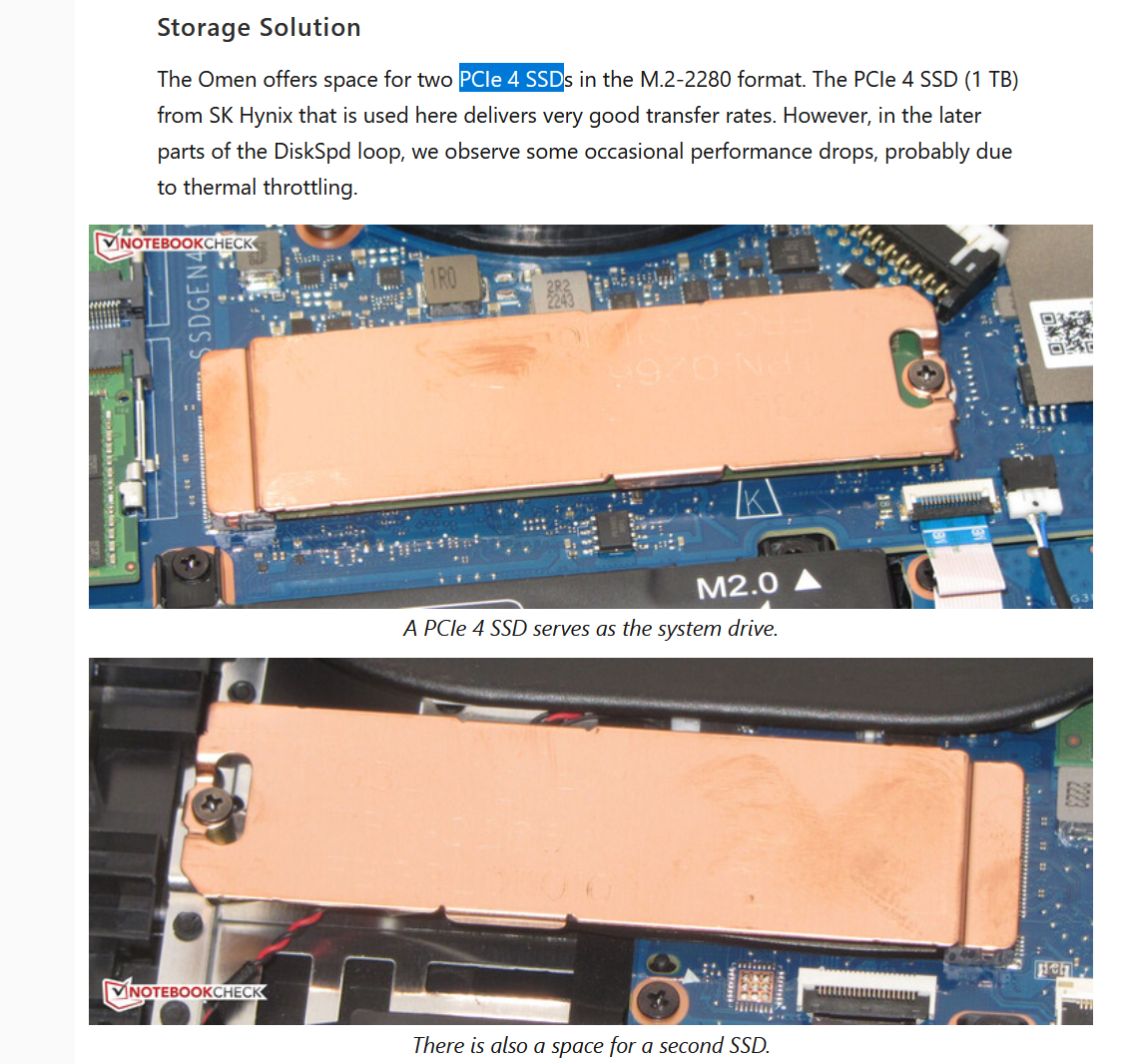 Solved: Are both ssd slots gen 4 in OMEN HP Laptop 17-ck2001na - HP ...