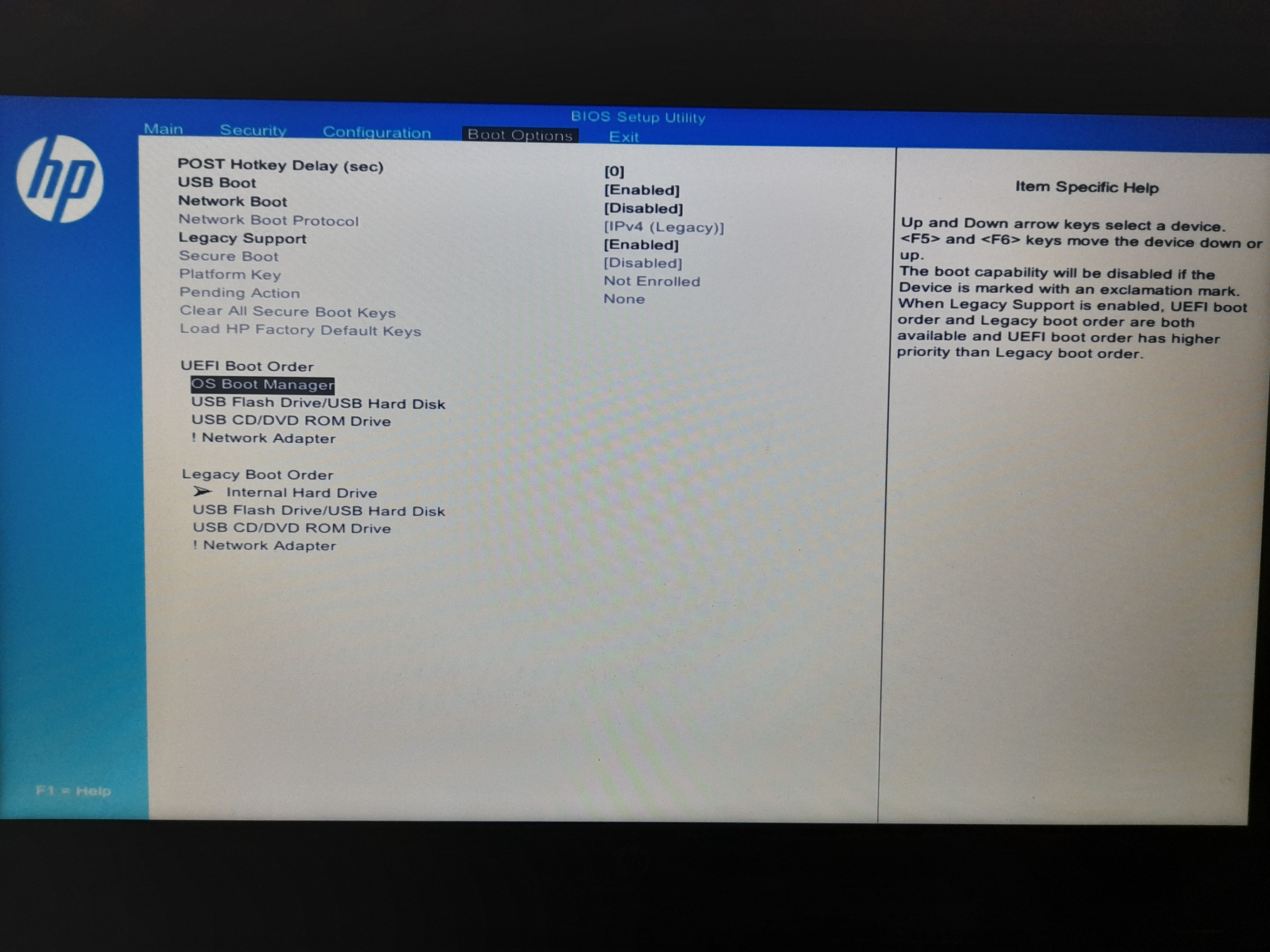 Bios mode in laptop - HP Support Community - 9250633