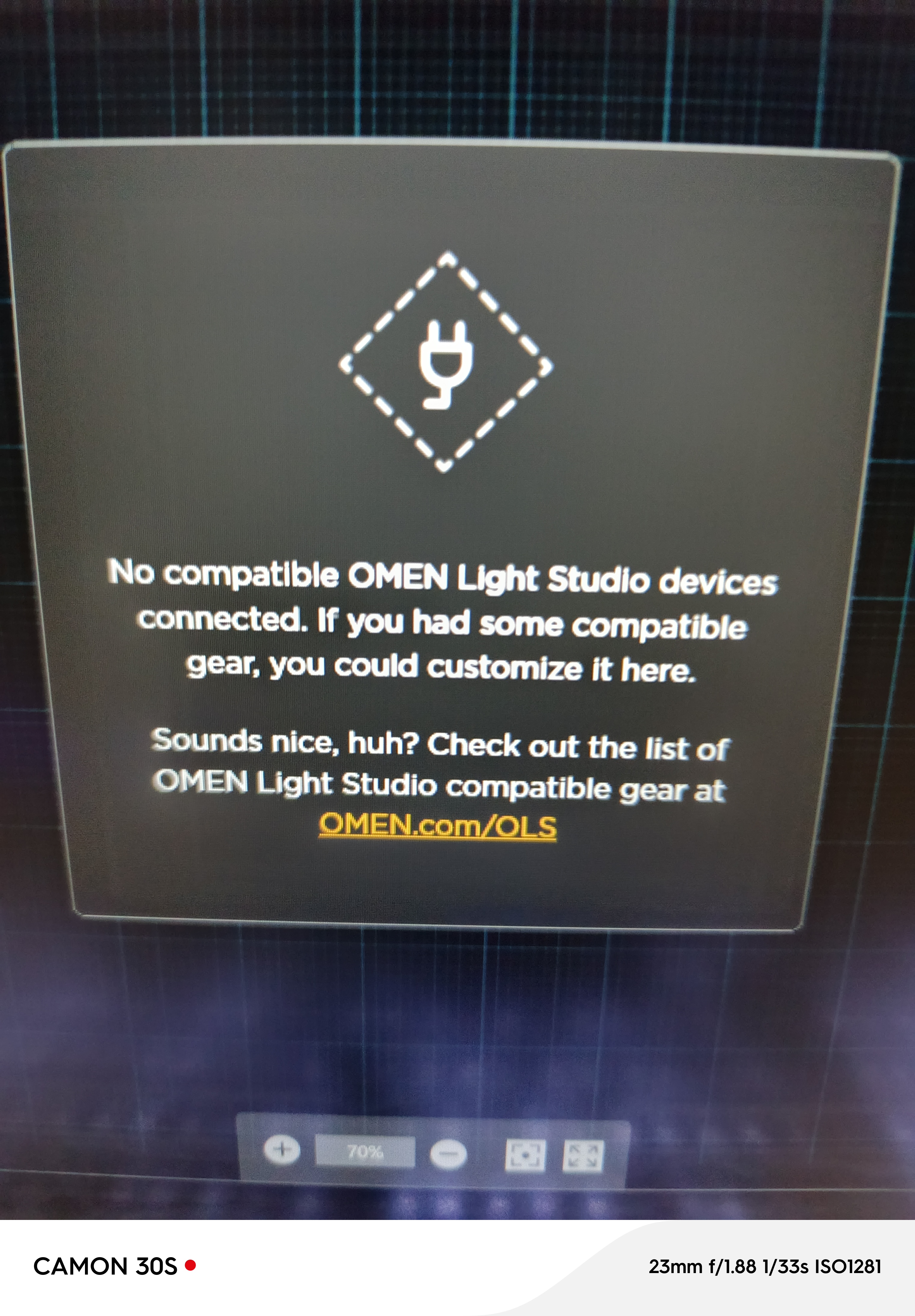 No compatible OMEN Light Studio devices connected. - HP Support ...