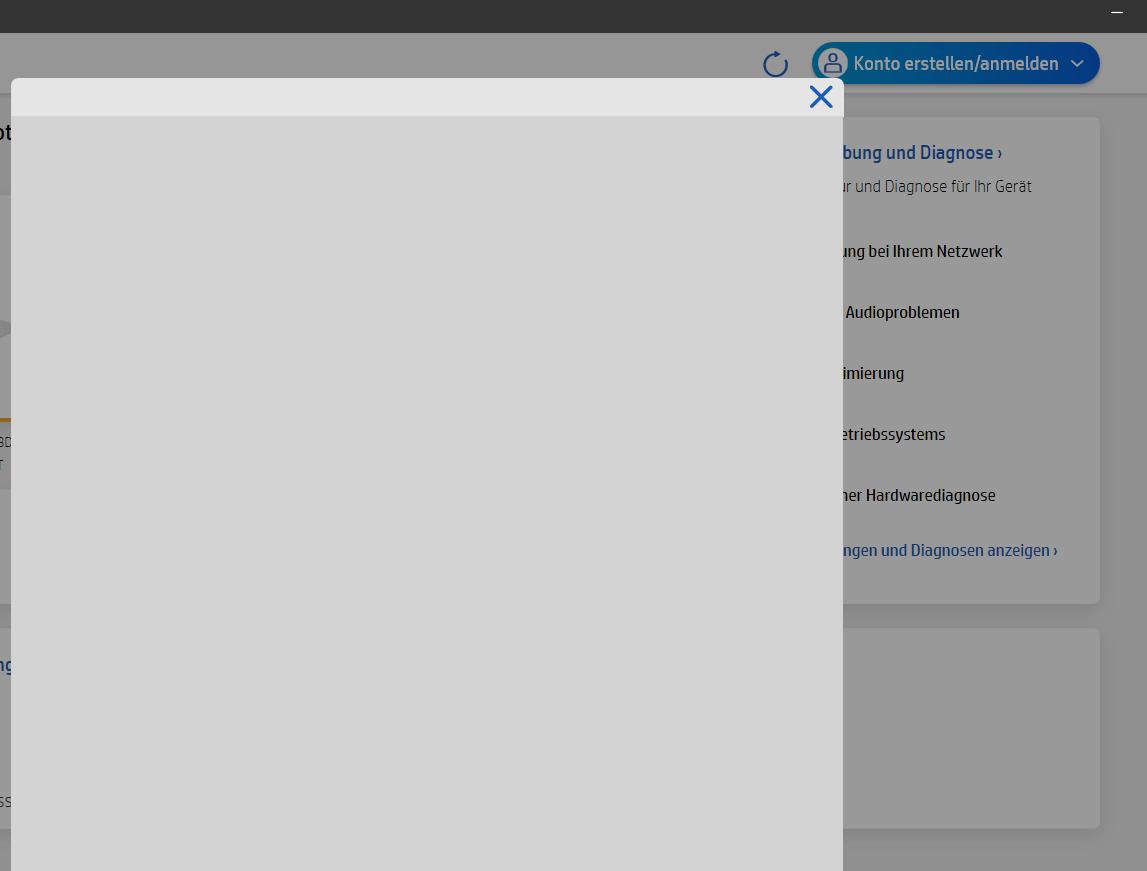 Login Window in HP Support Assistant remains empty - HP Support ...