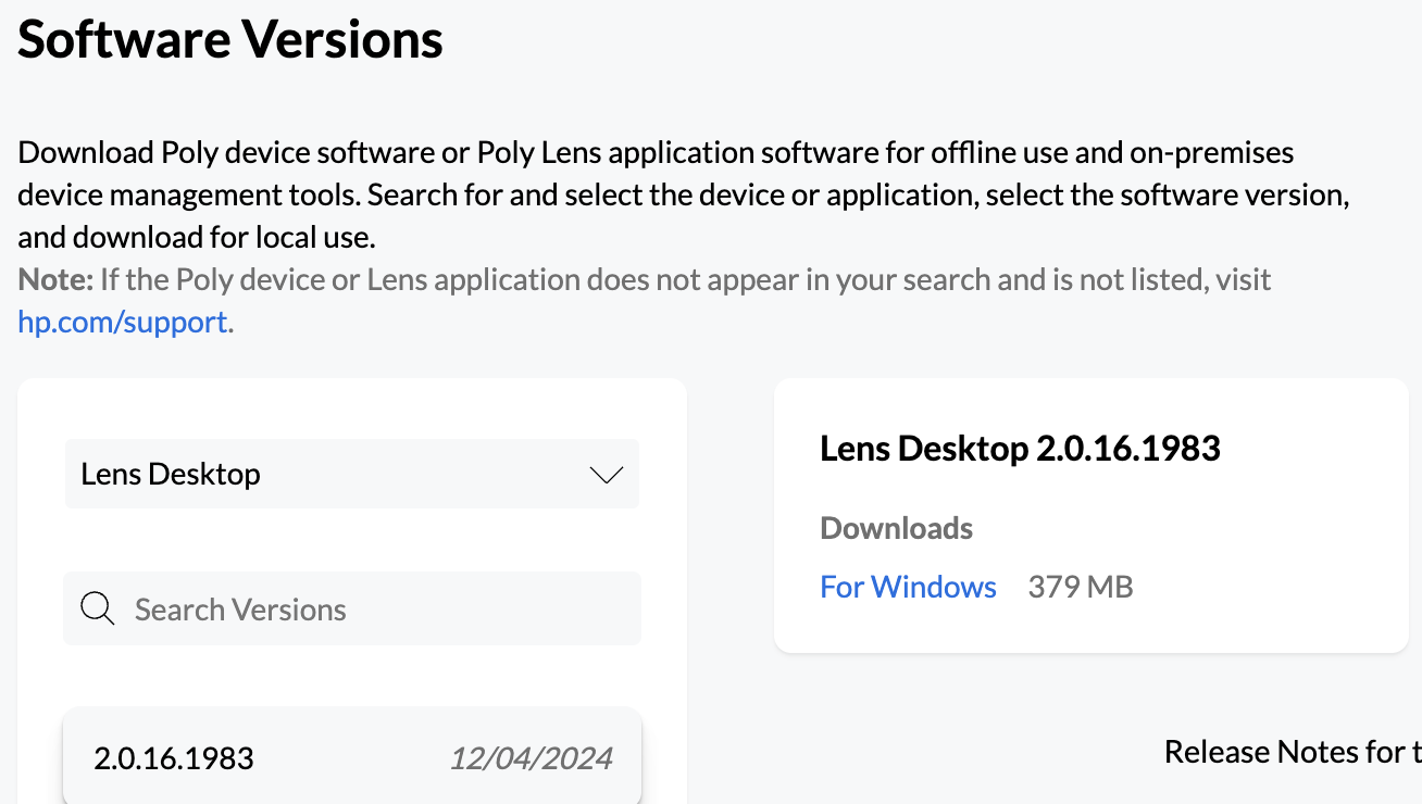 [Software] Poly Lens Version 2.0 - HP Support Community - 9255845