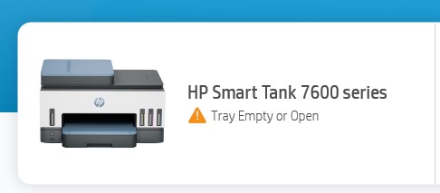 HP 7602 Tray Open Error, but tray is closed and able to prin... - HP ...