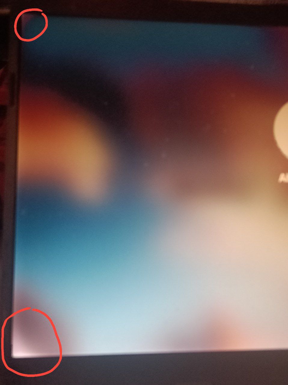 Solved: White light around left corners of screen - HP Support ...
