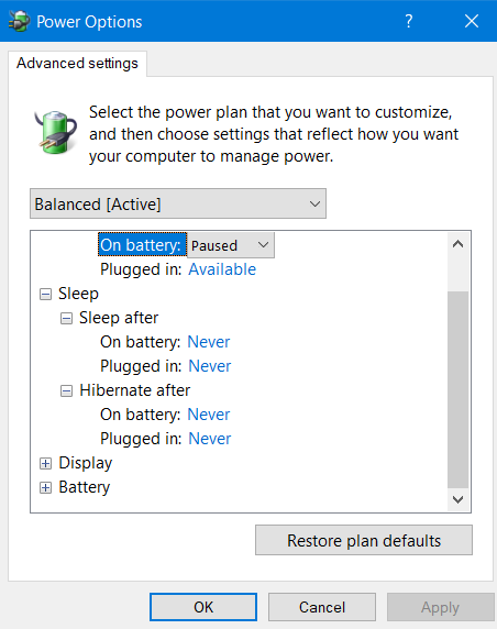 Solved: Allow wake timers setting is missing - HP Support Community ...