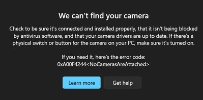 Camera not found - HP Support Community - 9267789