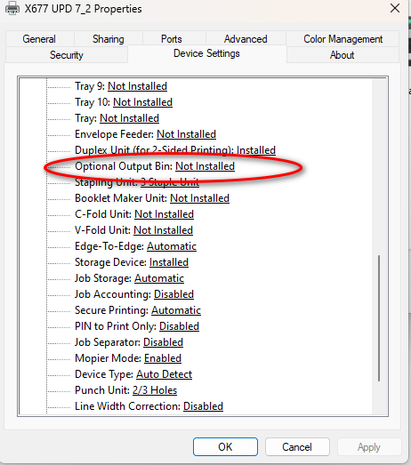 Left output bin LaserJet 8000DN not supported by Universal D... - HP ...