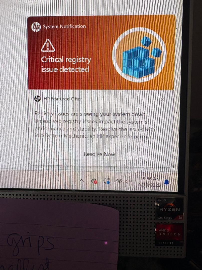 Solved: New notification: HP Featured Offer Multiple System Issues ...