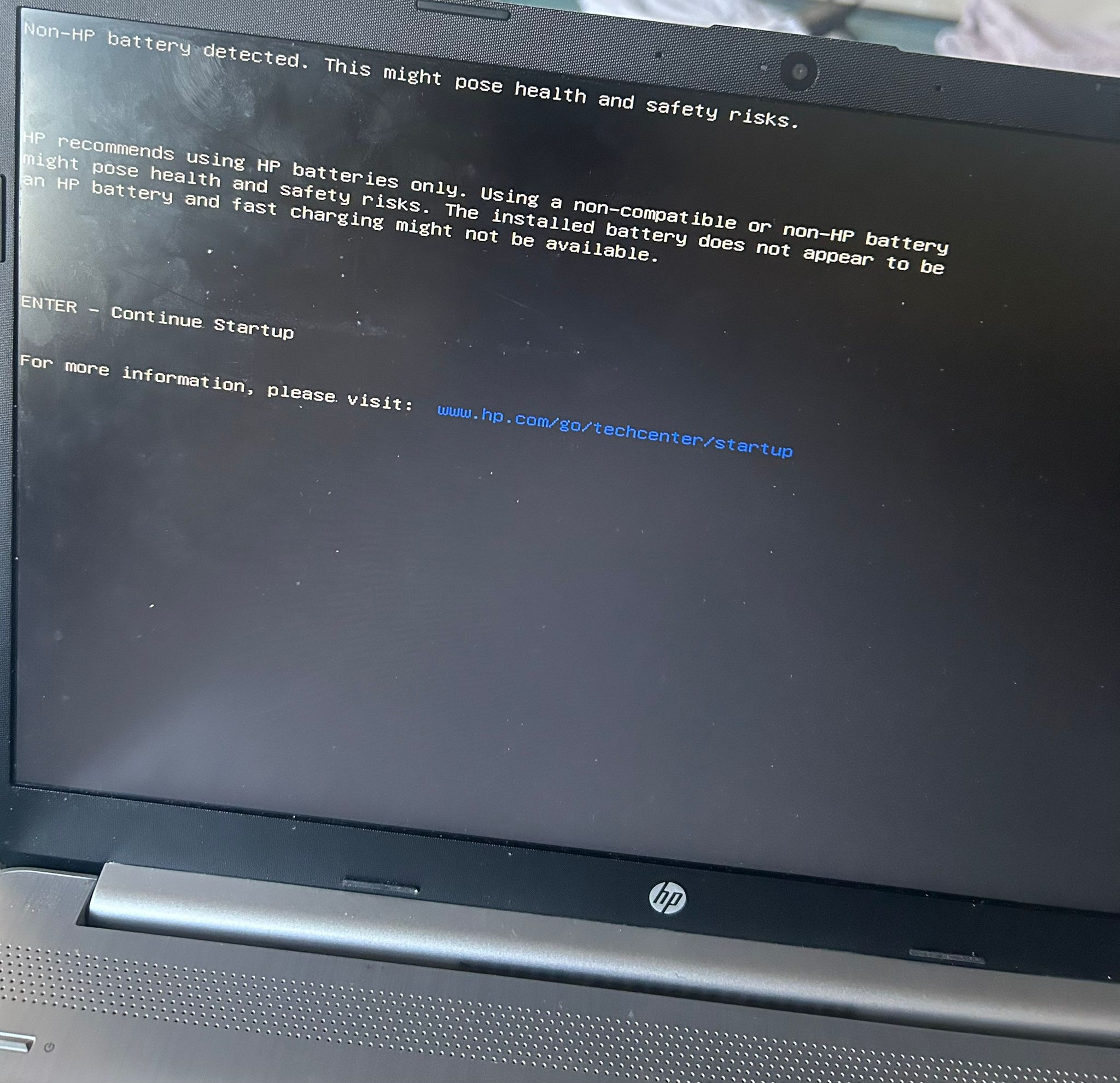 Battery Error - HP Support Community - 9277458
